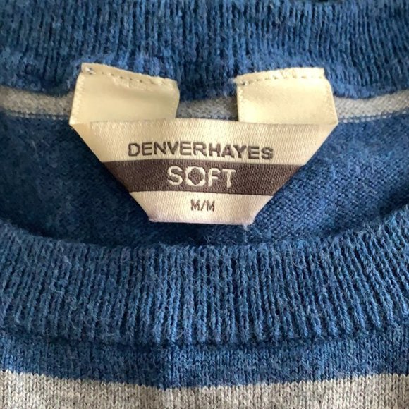 Denver Hayes | Sweaters | Denver Hayes Bluegrey Stripped Sweater | Poshmark